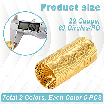 Wholesale 2 Bags 2 Colors Brass Memory Wire - xyzbeads.com