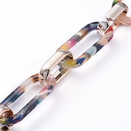 Wholesale Handmade Cellulose Acetate(Resin) Oval Link Chains - xyzbeads.com