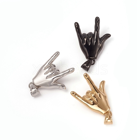 Wholesale 304 Stainless Steel ASL Pendants - xyzbeads.com