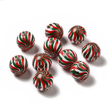Wholesale Christmas Theme Printed Natural Wooden Beads - xyzbeads.com